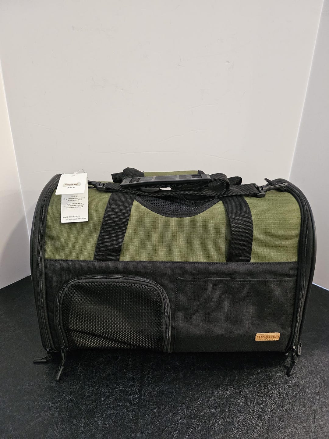 Dog Lemi Pet Carrier Olive Green/black Medium Size up to 15 Pounds NEW ...