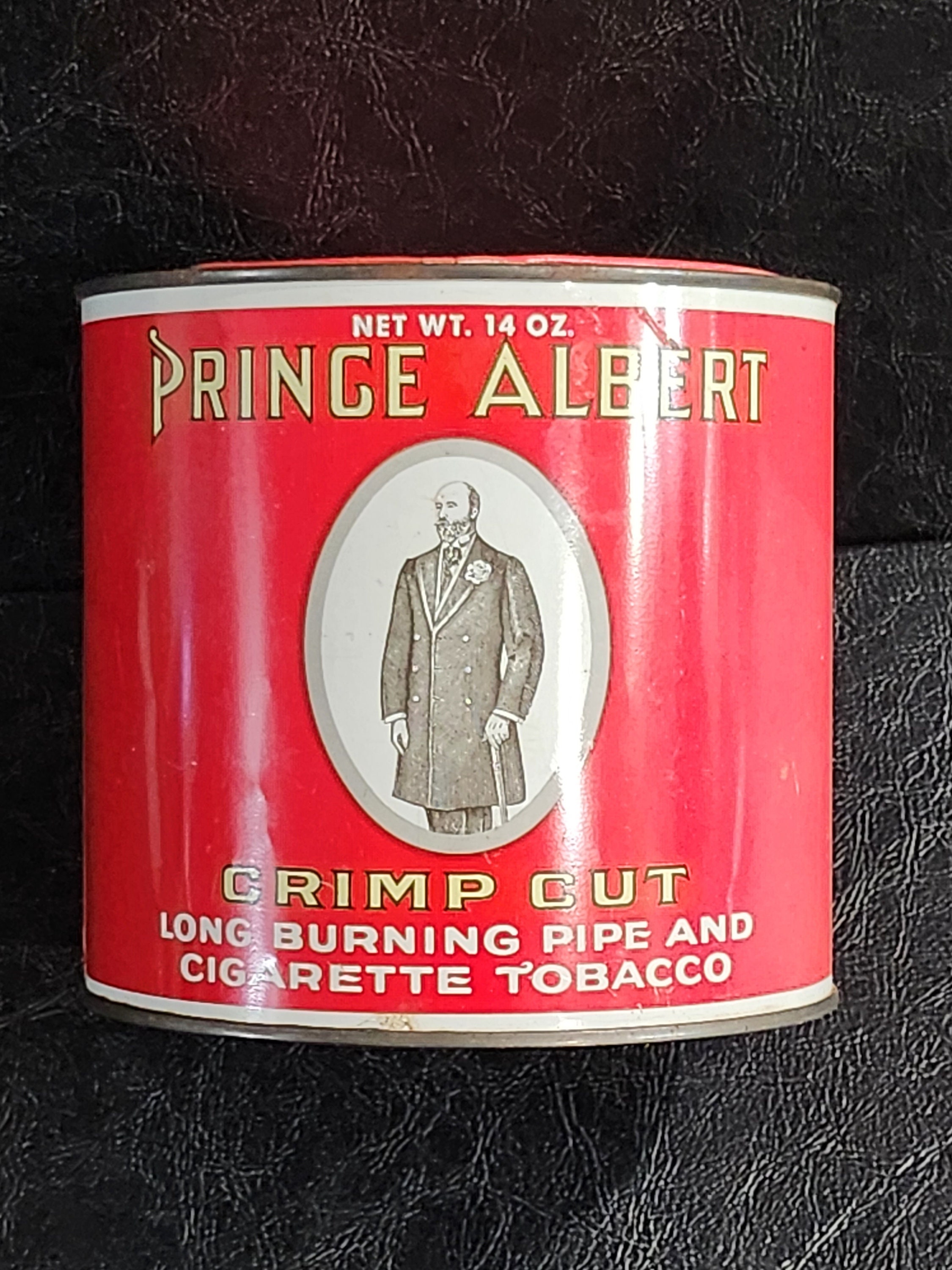 Rare Vintage Red Prince Albert Tobacco Tin 14 Ounce Tobacco Can Round ...