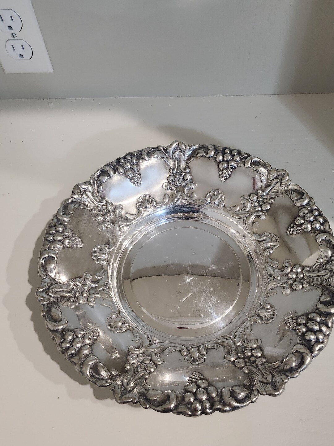 Vintage William Adams Scallop Grapes Silver Plate Serving Bowl Spain - Etsy