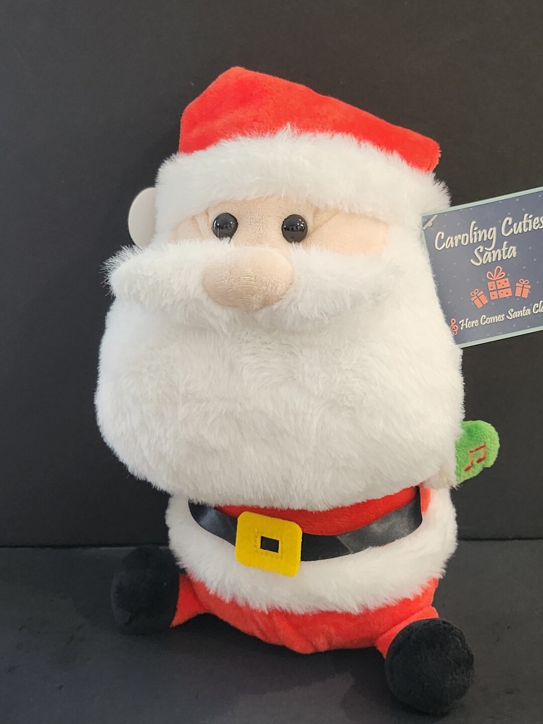 Cuddle Barn, Caroling Cutie's Santa Claus Plush Christmas Decoration ...