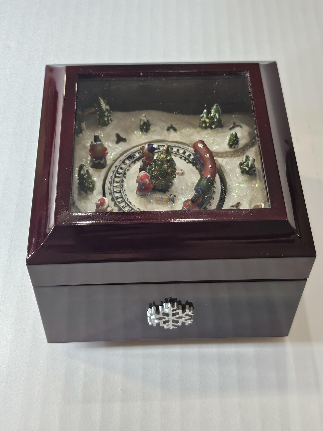 Holiday Train Diorama Animated Wind up Music Box We Wish You a Merry ...