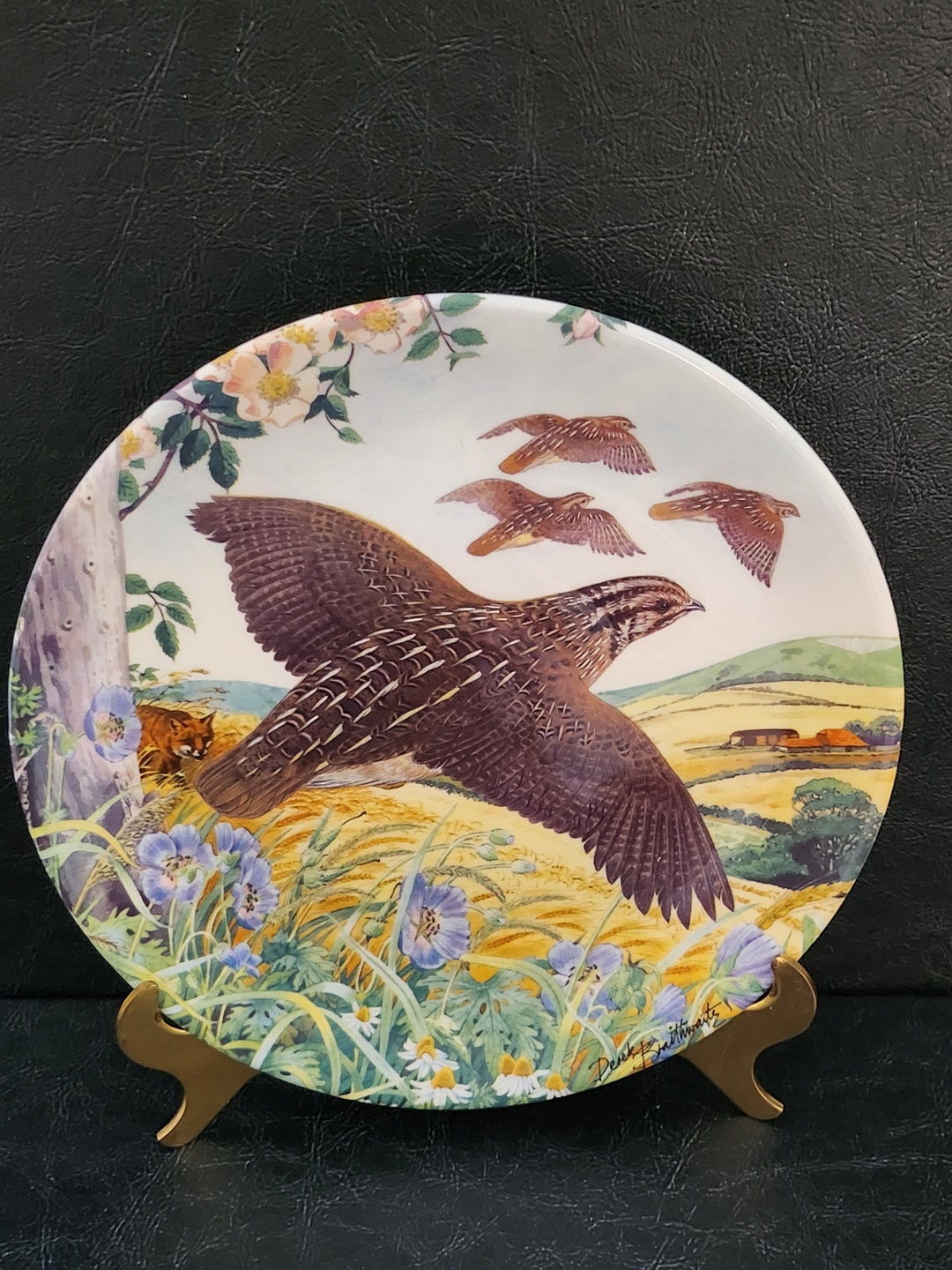 Derek Brainwaite's Game Bird Collection "quail on the Wing" Collector ...