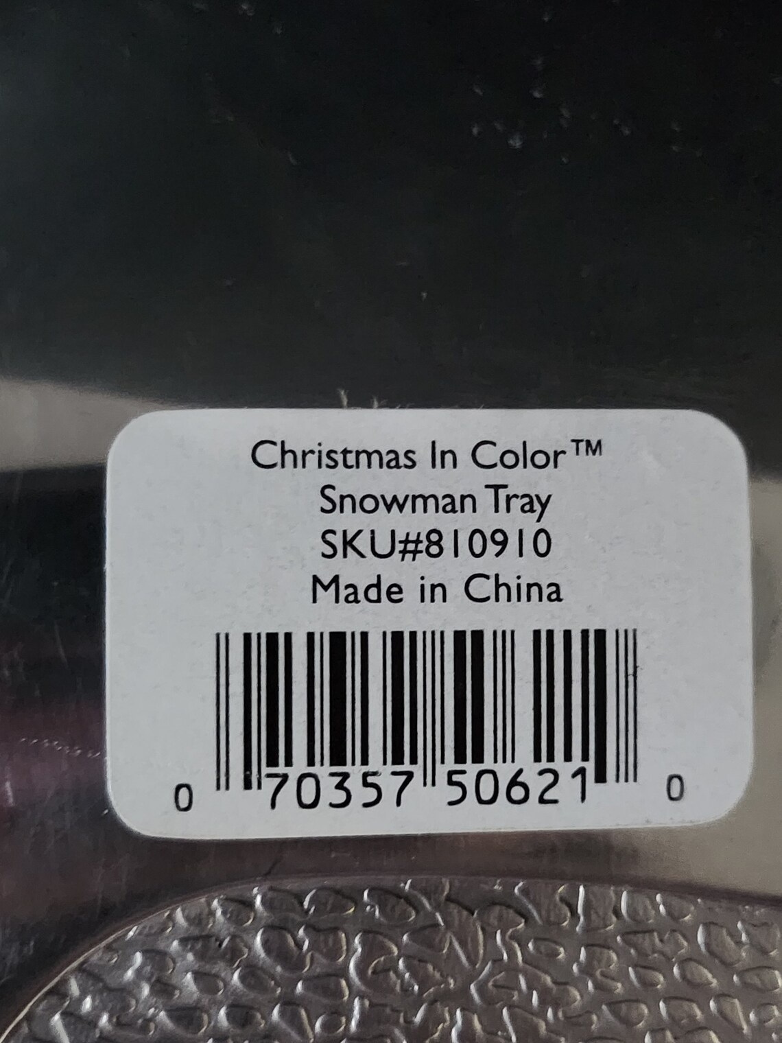 New Gorham Christmas in Color Snowman Tray Silver Metal and Enamel ...