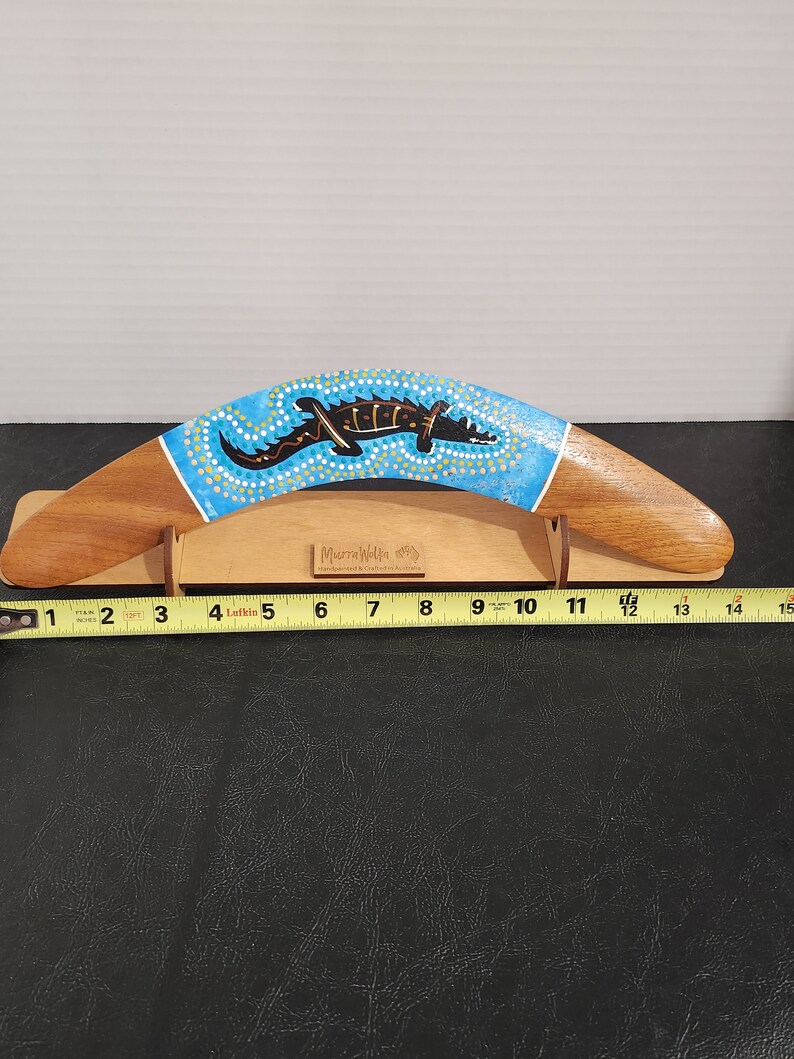 Aboriginal Boomerang Dot Art With Stand Australian Murra Wolk Creations ...