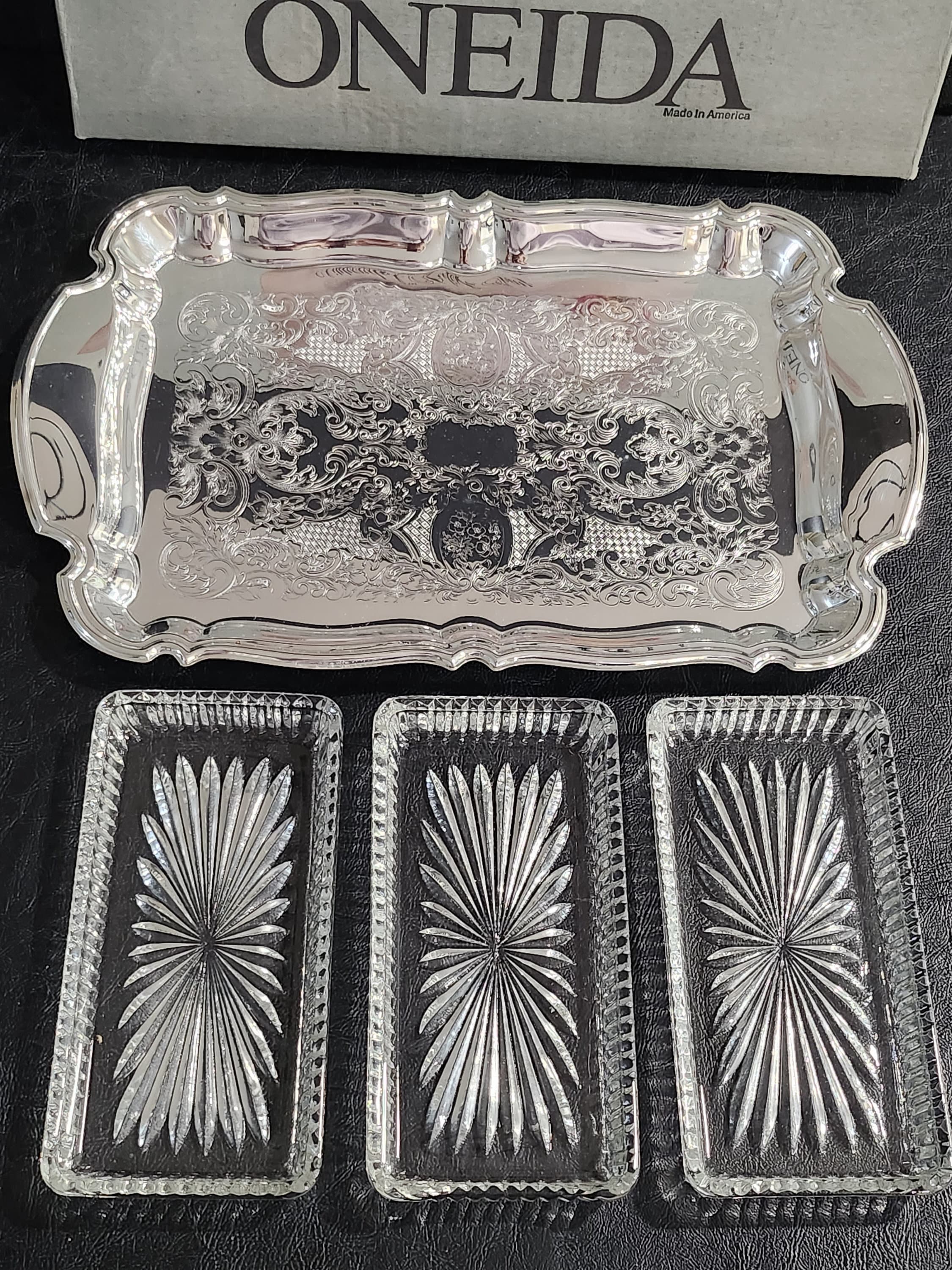 Rare Find Stunning Oneida Silver Plate Chippendale Relish Tray - Etsy