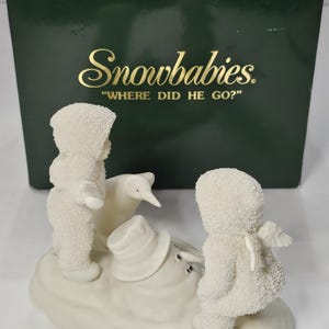 Department 56 Snow Babies Where Did He Go Figurine Inbox Melted Snowman ...