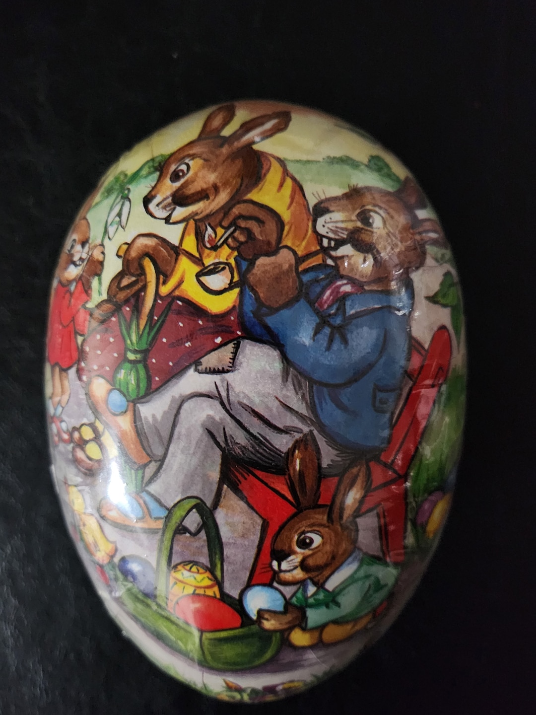 Vintage German Candy Container, Easter Egg Made Germany Paper Mache ...