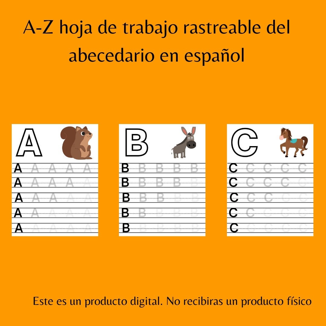 Hoja De Trabajo Del Alfabeto Espanol