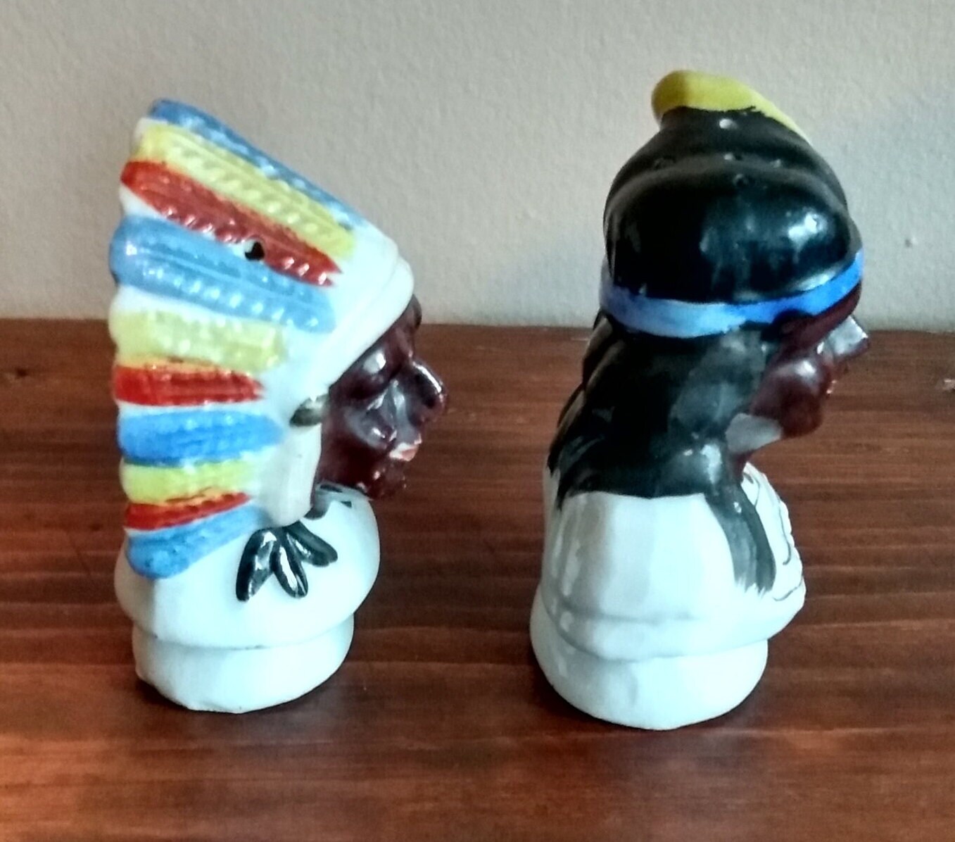 Vintage Ceramic Native American Indian Salt and Pepper Shakers Japan - Etsy