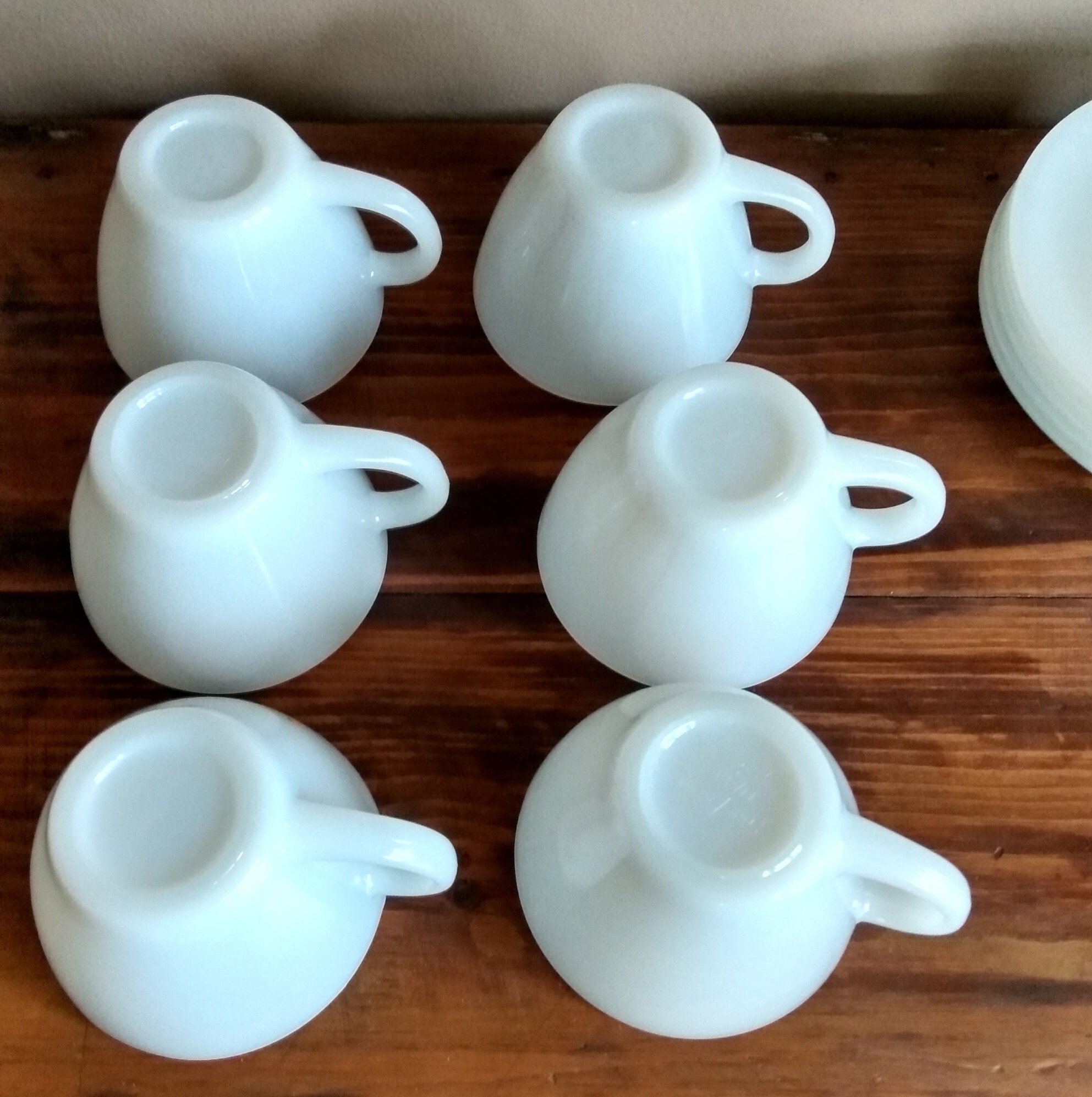 Anchor Hocking Fire King Oven Ware Teacups and Saucers 6 Piece Set ...