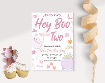 Boo Turning Two Invitation - Etsy