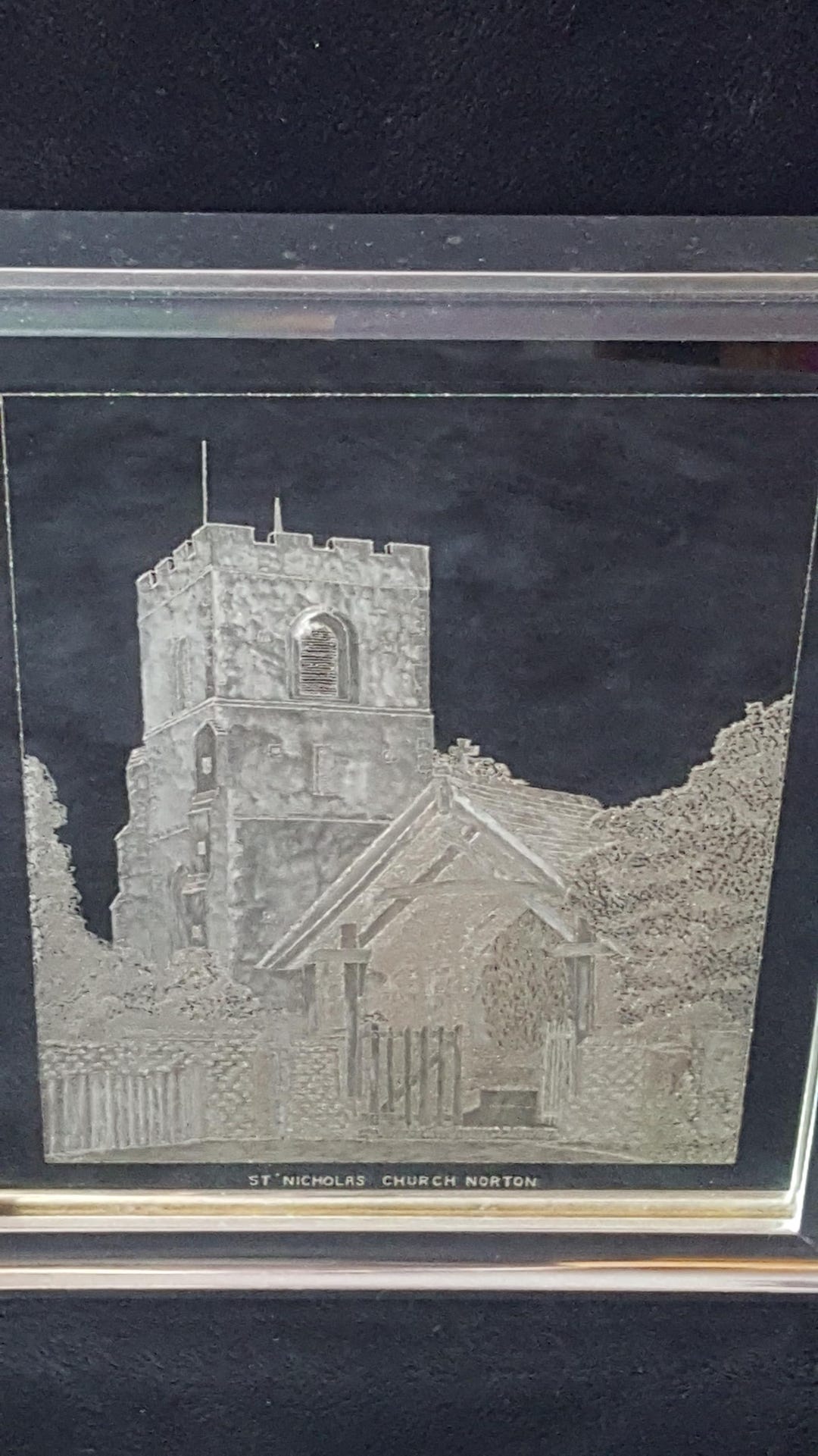Vintage Etched Mirror: St. Nicholas Church, England (9x11) - Etsy