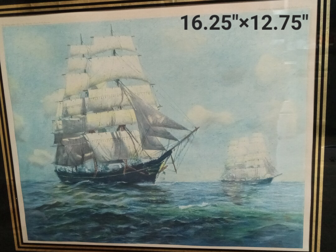 The Glory of the Seas by C.R. Patterson Vintage Museum Print Produced ...