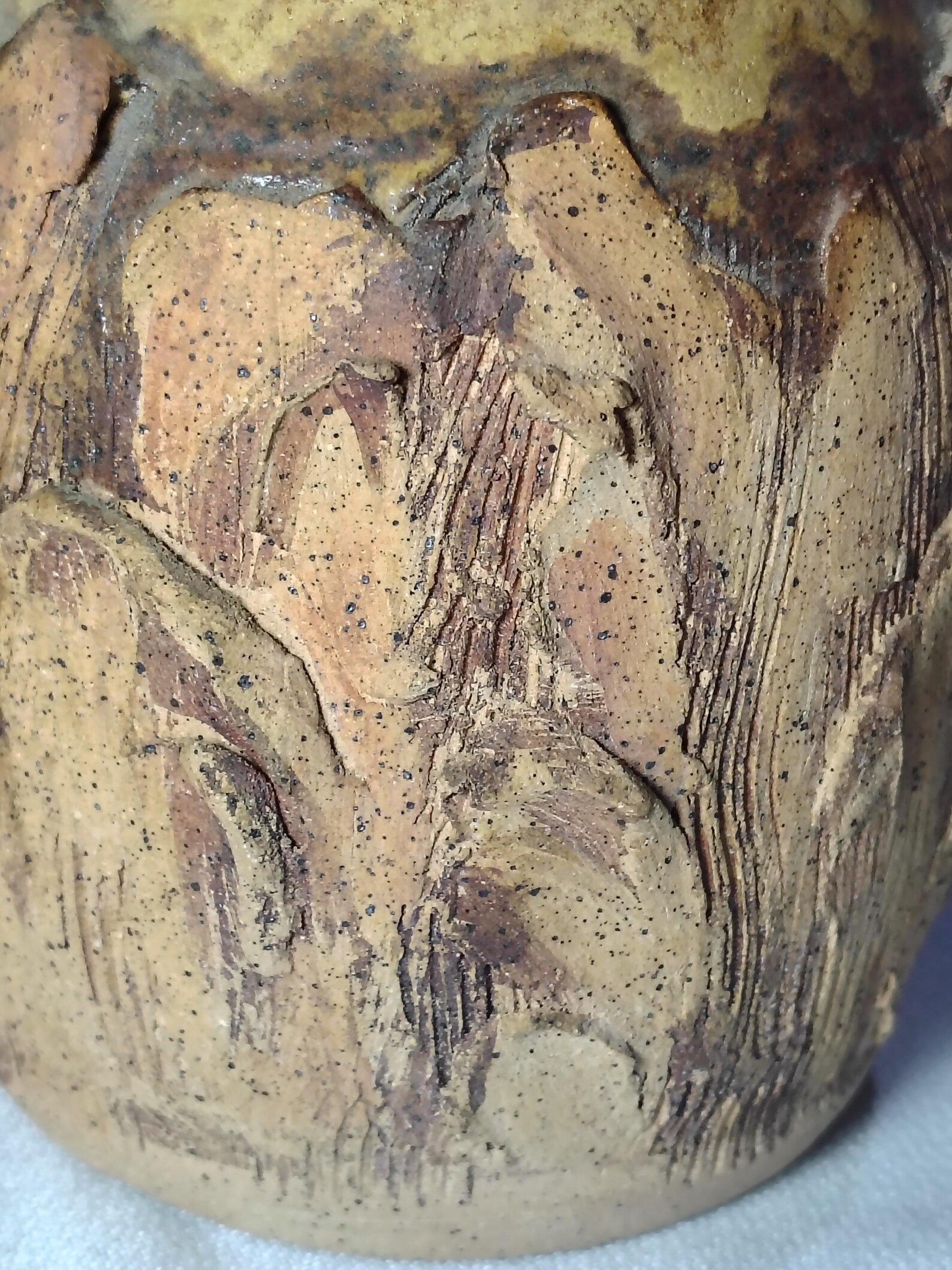 Vintage Studio Sculpted Stoneware Vase: Nesting Birds, Florence Gordon ...