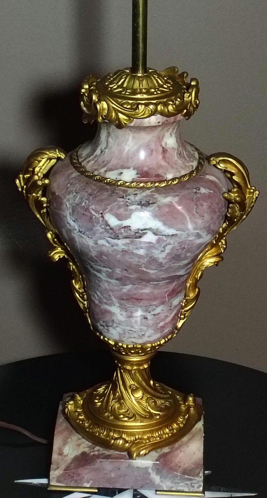 Antique French Pink Marble Lamp: Gilt Bronze Louis XVI Cassolette - Etsy