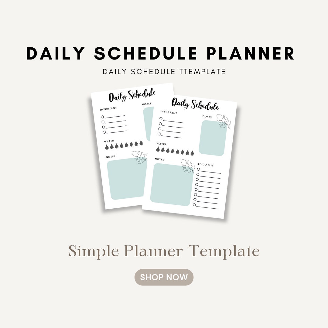 Daily Schedule Planner | Digital Daily Planner | Daily Planner ...