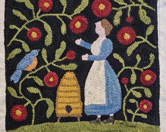 Finished Primitive Hand Hooked Wool Rug Church Sheep Folk Art - Etsy