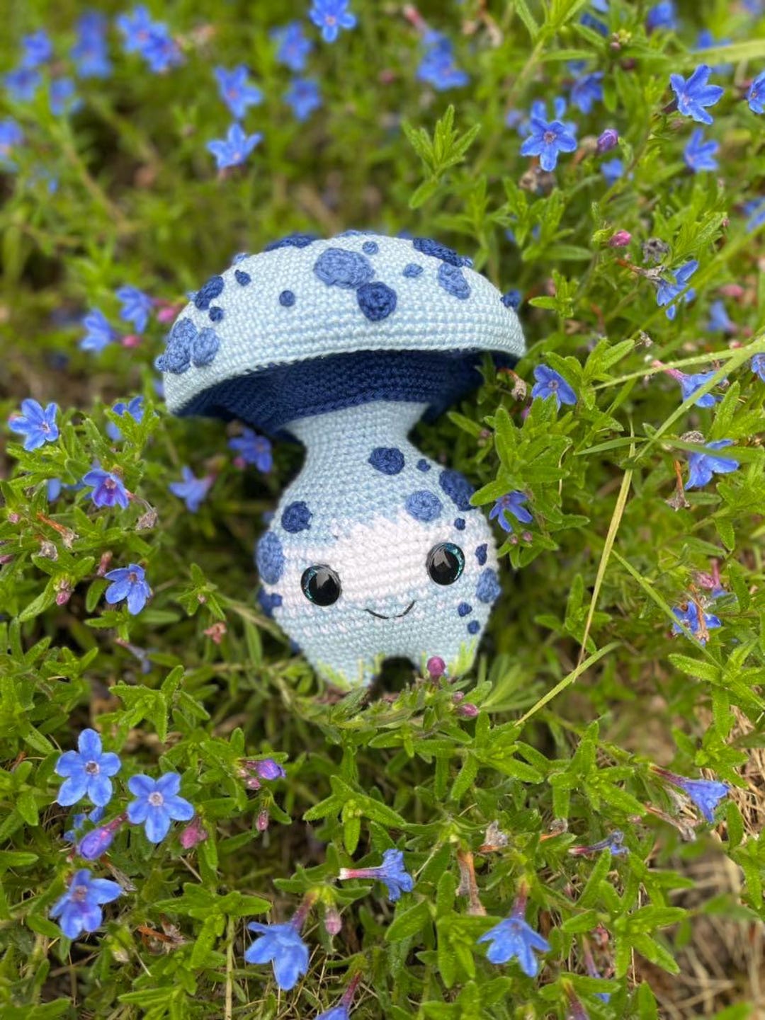 Amigurumi Crochet Mushroom Mushie Buddie Indigo Milkcap Cottage Core ...