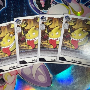Set of Four Digimon TCG Sukamon Tokens - Etsy
