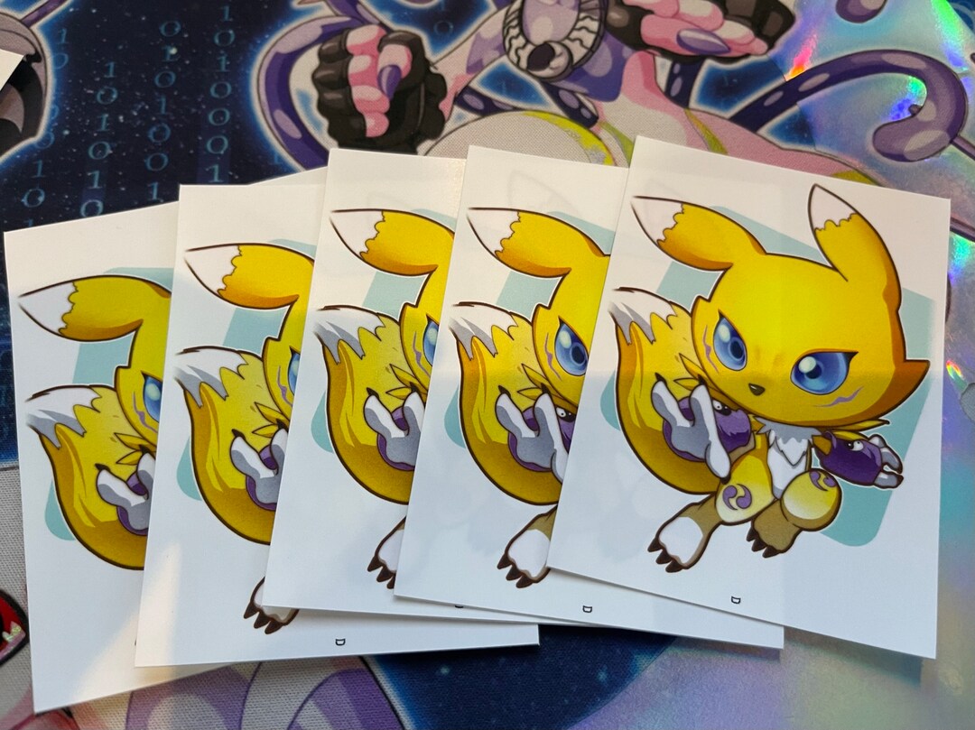 Digimon Chibi Renamon Sleeves Pack of 60 Sleeves - Etsy