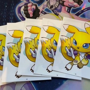 Digimon Chibi Renamon Sleeves Pack of 60 Sleeves - Etsy