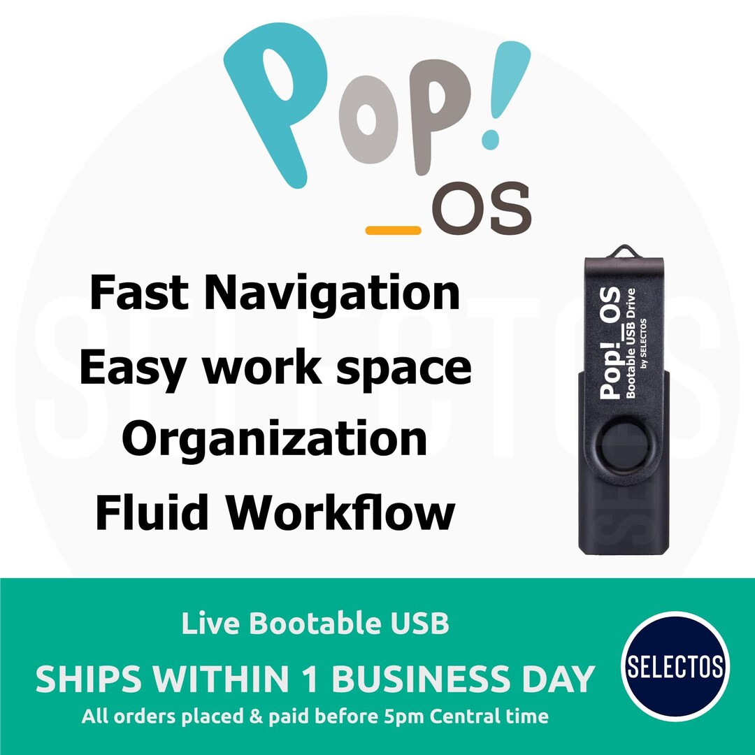 Pop OS 22.04 LTS Linux 64bit Live Bootable USB Drive - Etsy