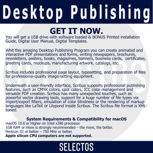 Desktop Publishing Macos Scribus Software on USB Make Cards Banners ...