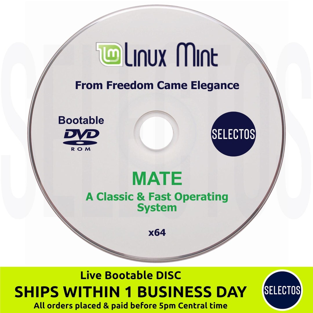 Linux Mint 22.3 Bootable Disc - Zena MATE Edition - Etsy