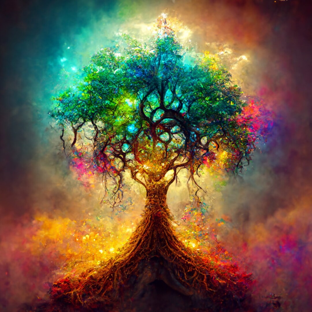 Árbol De La Vida En Colores Impresión Digital 005 DESCARGA DIGITAL ...