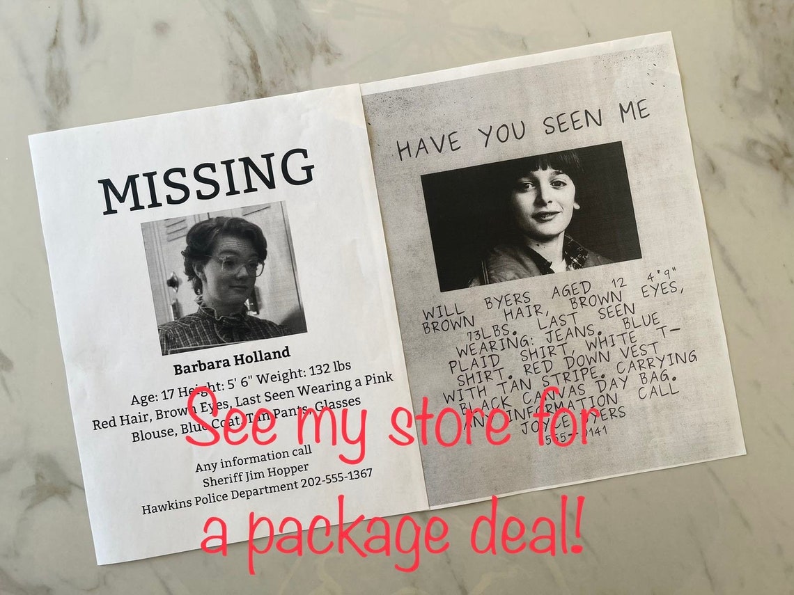 Will Byers Missing Poster - Etsy