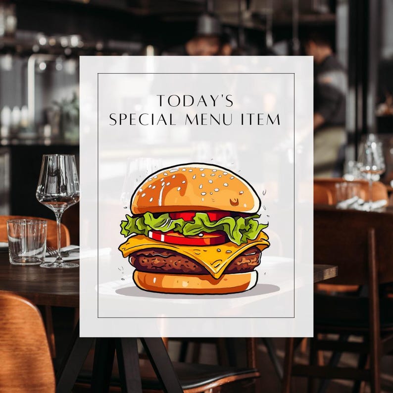 Hand Drawn Cheeseburger Printable Art Digital Art Food Item - Etsy