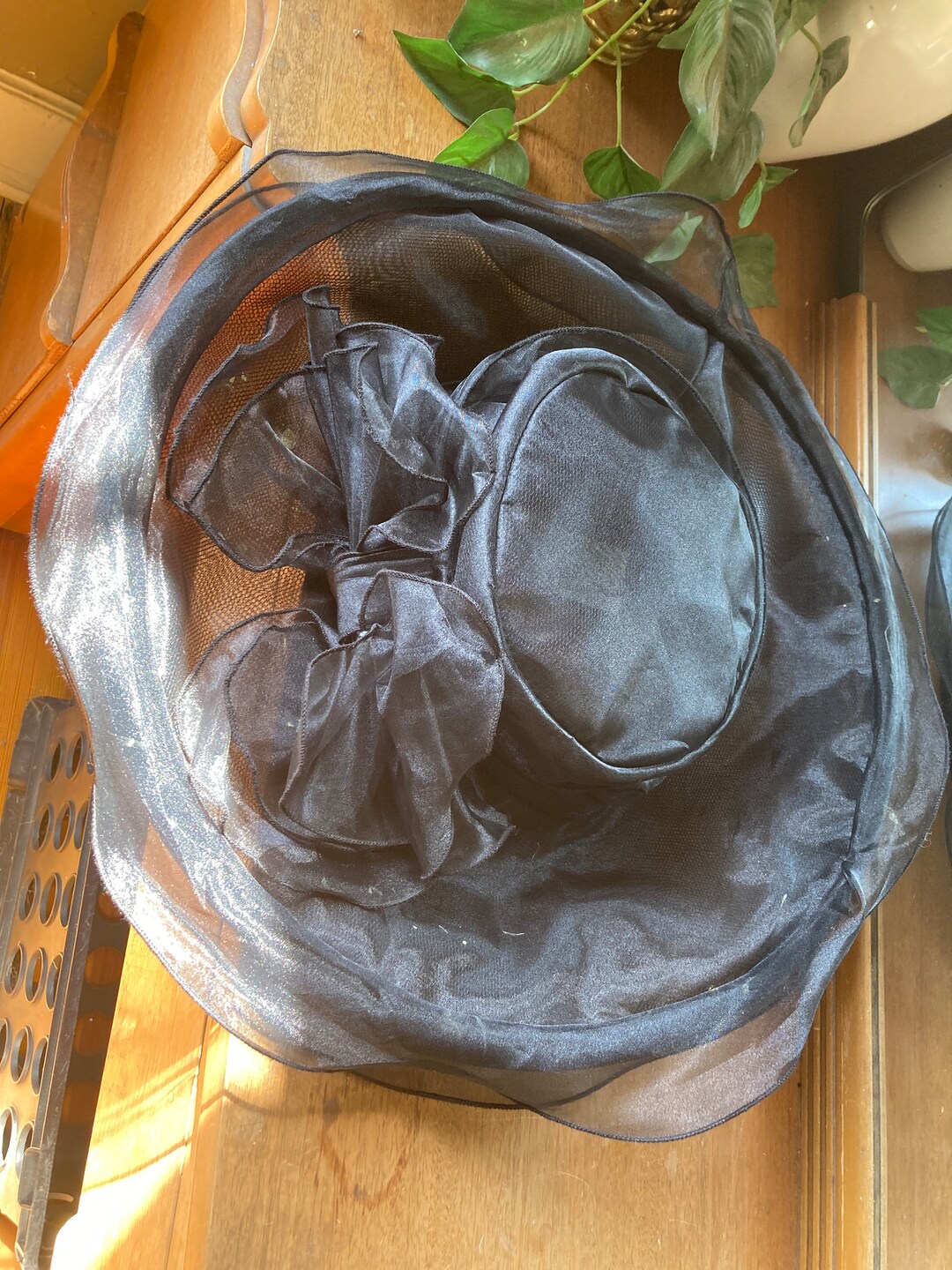 Vintage Betmar Black Yarn Wedding Hat - Etsy