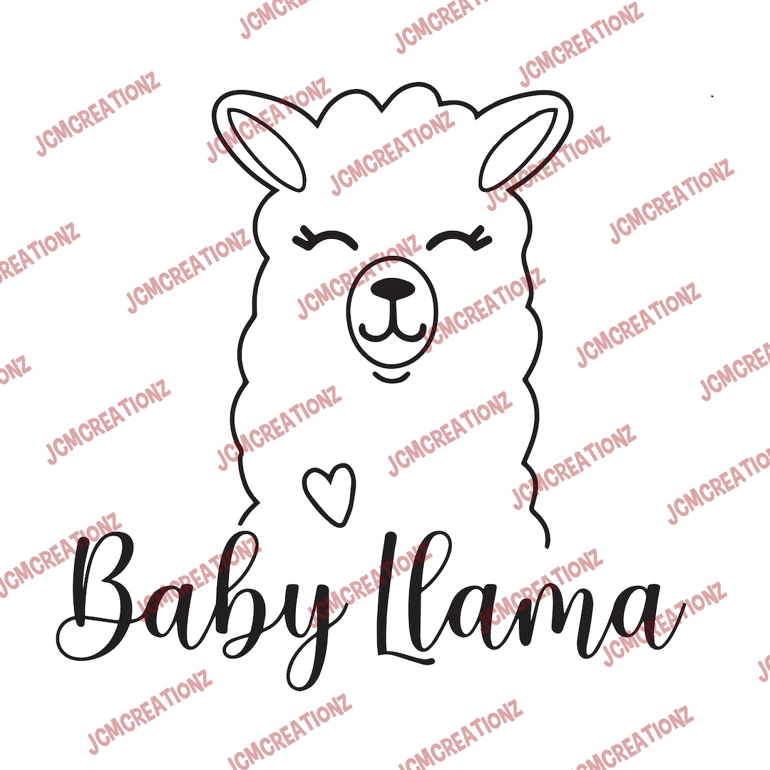 Baby Llama SVG, PNG, PSD | Baby Onesie Designs | Great for Cricut - Etsy