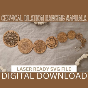 Cervical Dilation Hanging Mandala SVG File, Cervix SVG, Midwife SVG ...