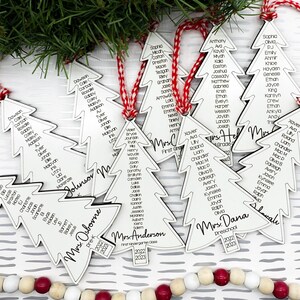 Teacher Class Christmas Tree Ornament | Whiteboard Ornament ...