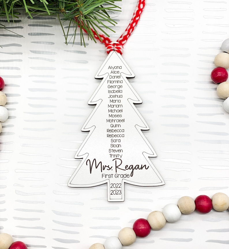 Teacher Class Christmas Tree Ornament Whiteboard Ornament - Etsy