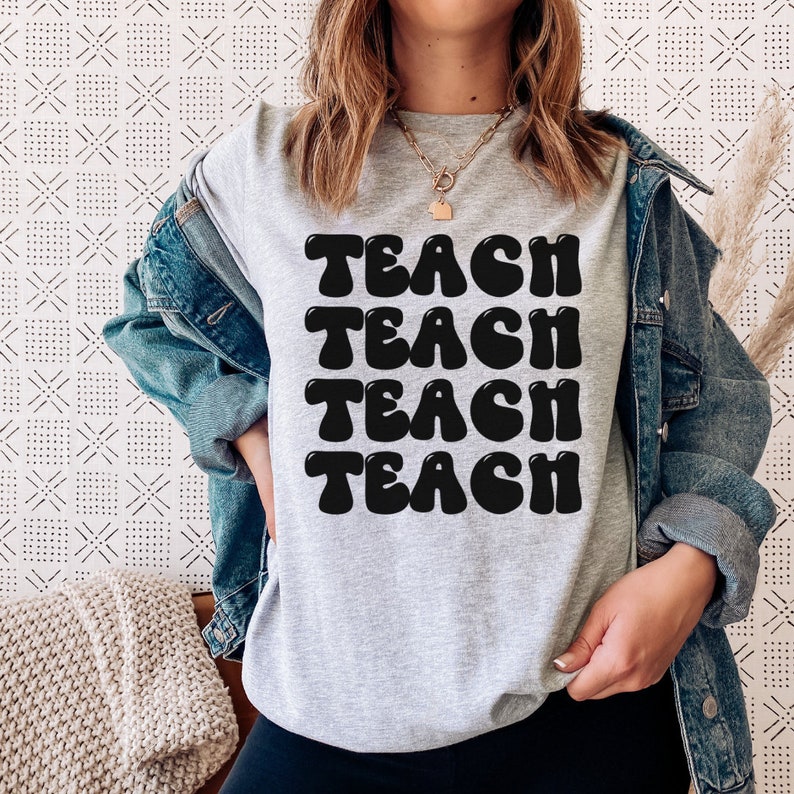 Teach PNG Teacher PNG Digital Design Back to School - Etsy