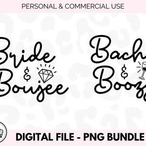 Bride and Boojee PNG, Bach and Boozy PNG, Bachelorette Party Shirts ...