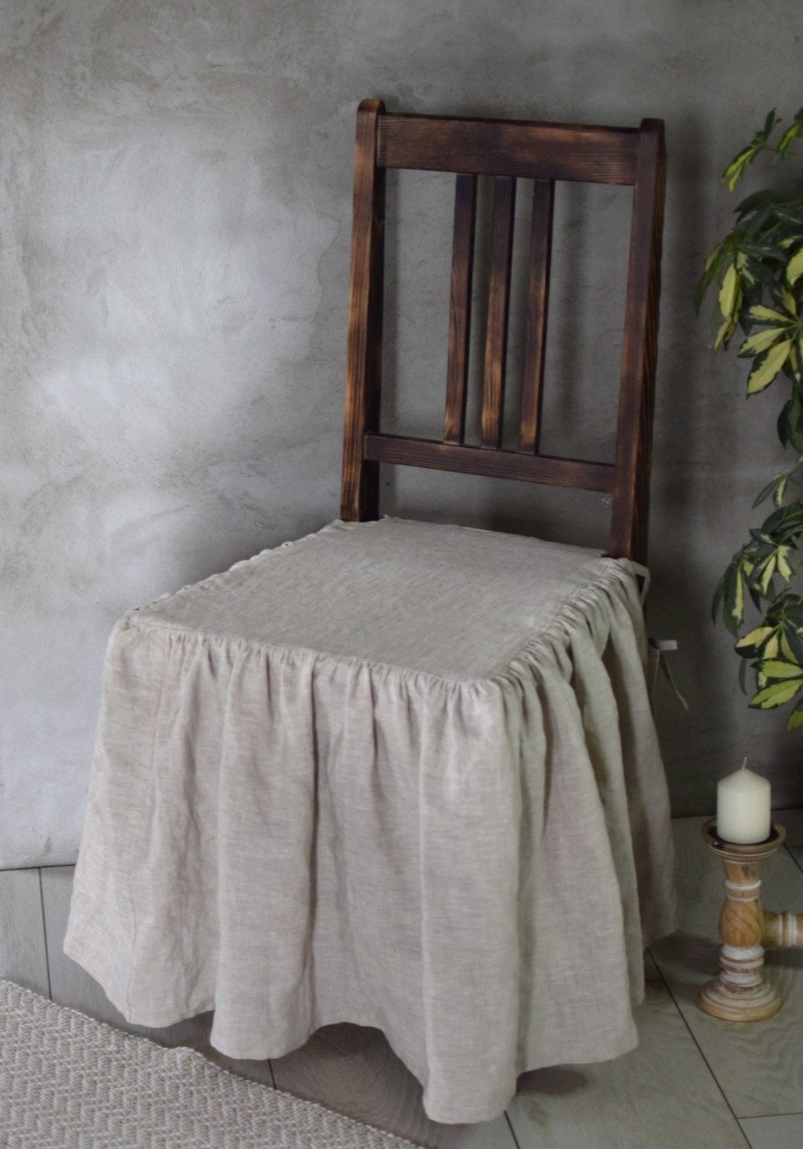 The Full-length Skirt Chair Cover Made of 100 % Prewashed - Etsy