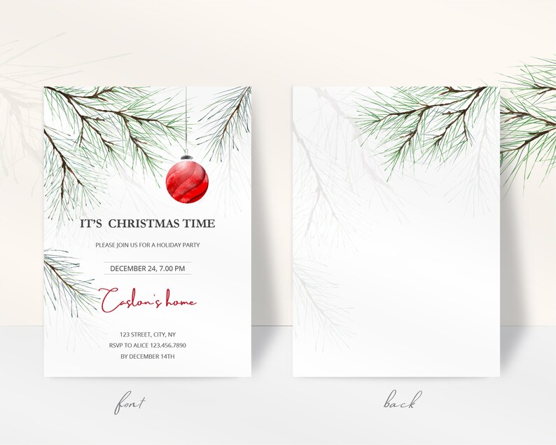 Editable Christmas Party Invitation Christmas Party - Etsy