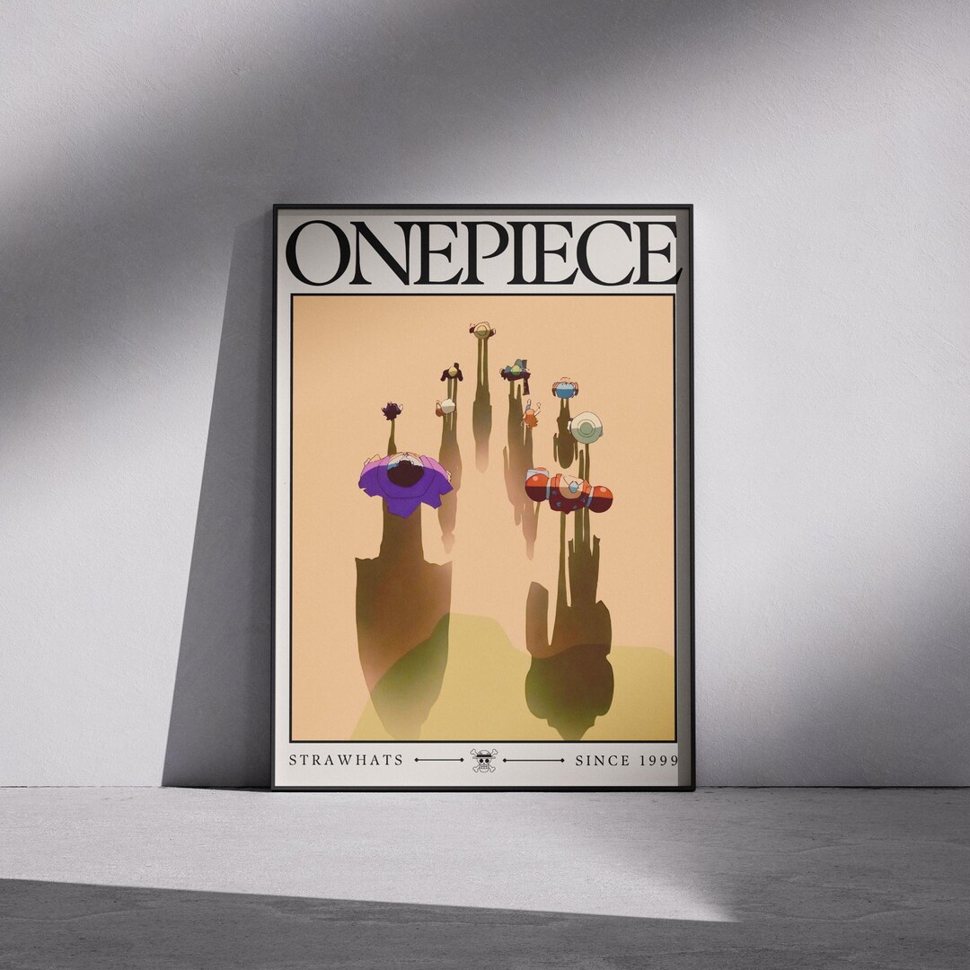 Custom One Piece Strawhats Poster | Anime Manga Print | Minimalist Wall ...