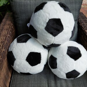 Oversized Plush Soccer Ball Pillow, Soft Faux Fur, Sports Decor - Etsy