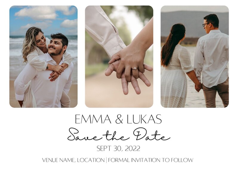 Minimalistic Save the Date Template, With QR Code - Etsy
