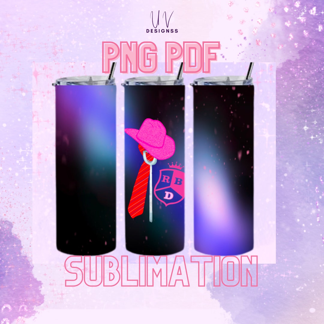 RBD Mia Culucci Pink Hat Tumbler Sublimation/ Print and Cut/ Vinyl Wrap ...