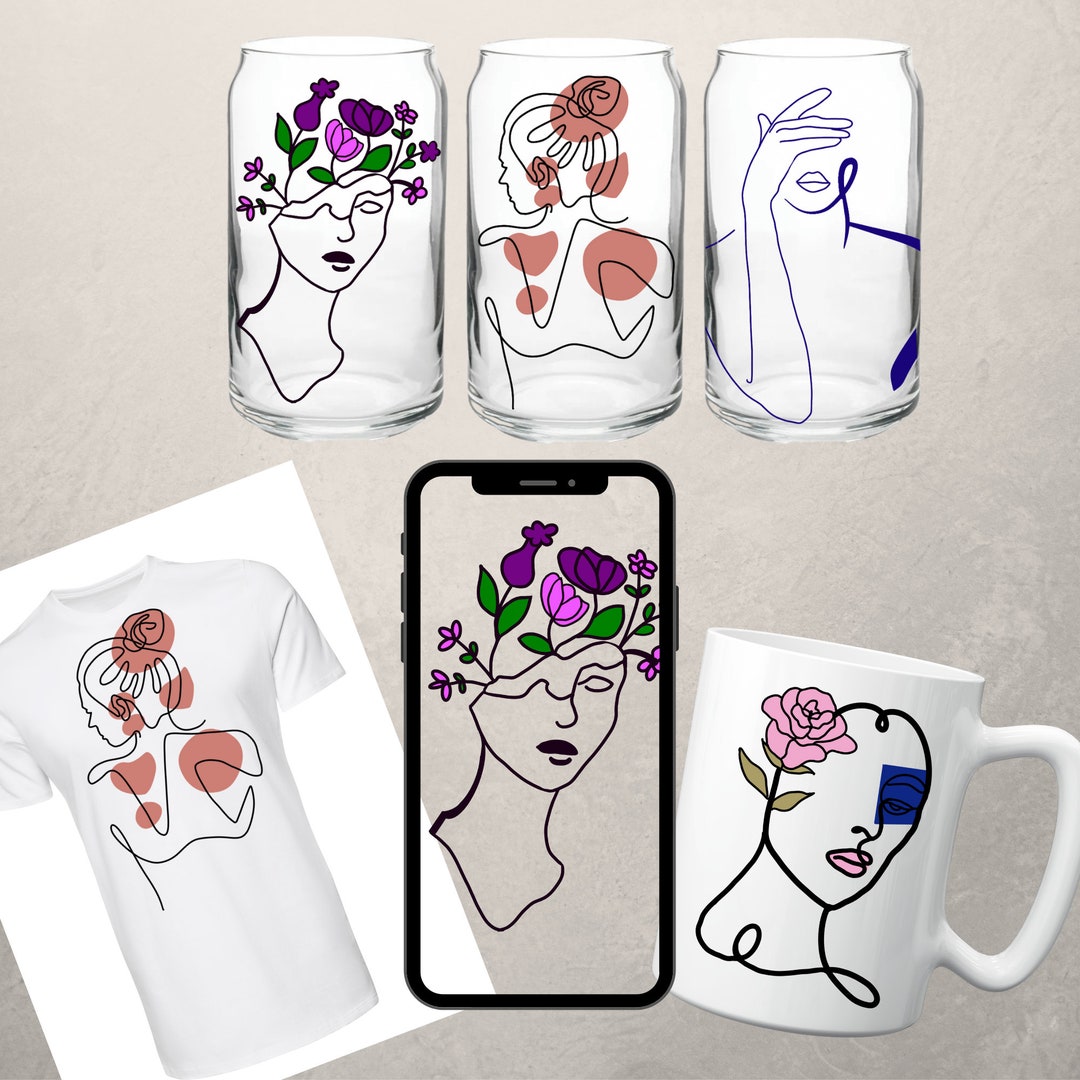 Line Art SVG Bundle | Minimalist Wallpaper | Women Line Art | Boho Art ...