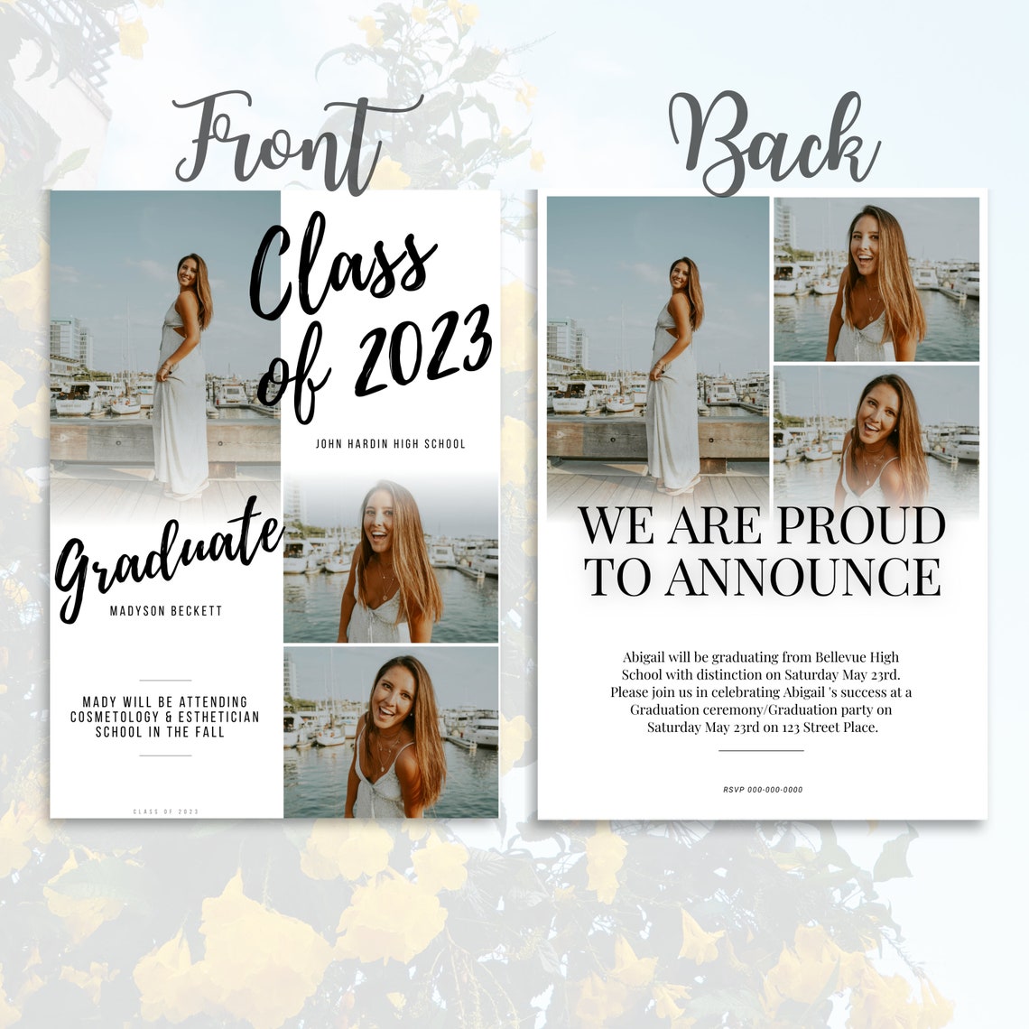 EDITABLE Graduation Invitation for High School Seniors Instant Download ...