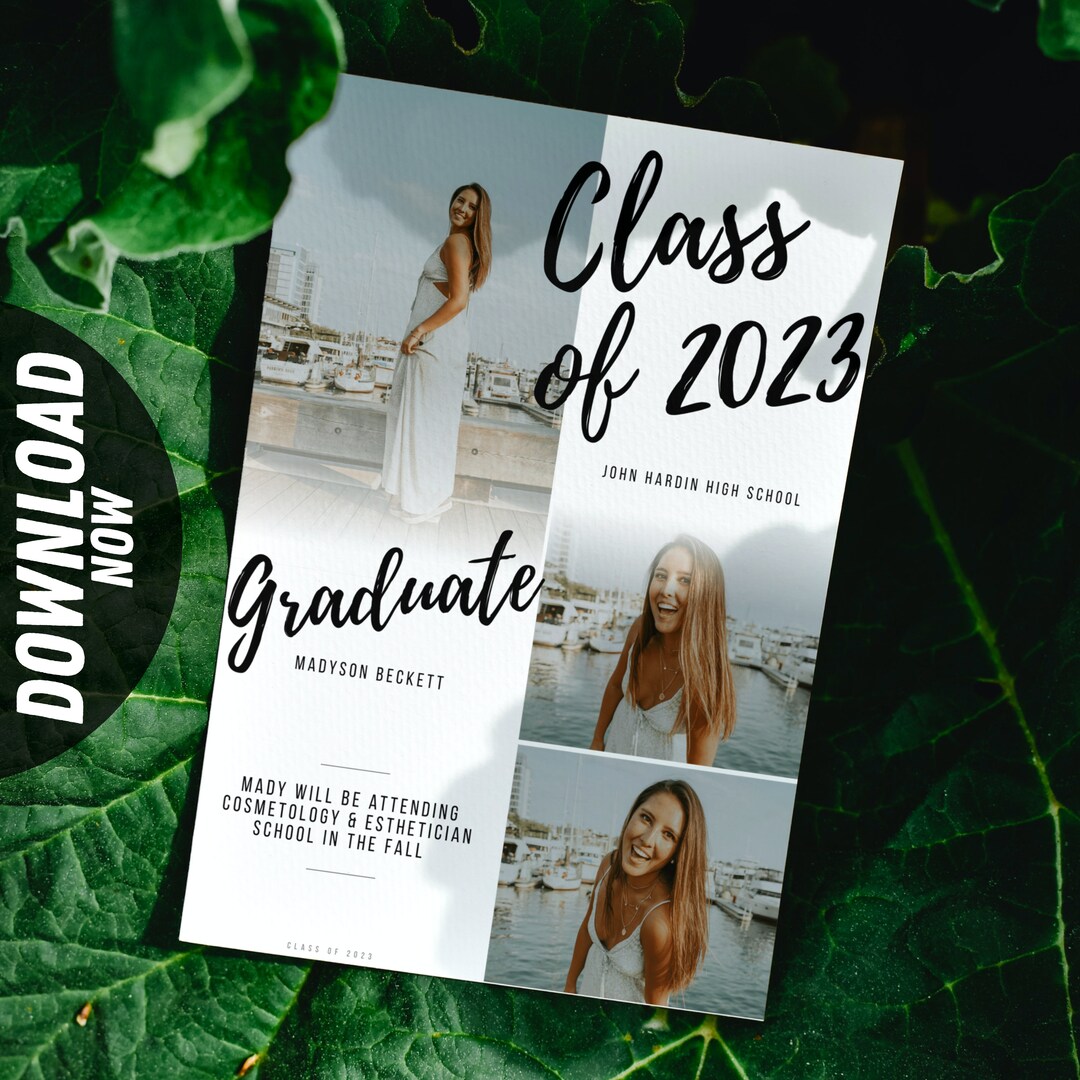 EDITABLE Graduation Invitation for High School Seniors Instant Download ...