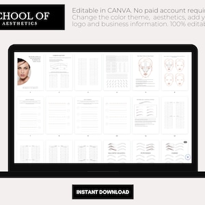 SPMU Eyebrows Training Workbook, Microblading, Hair Strokes Practice ...
