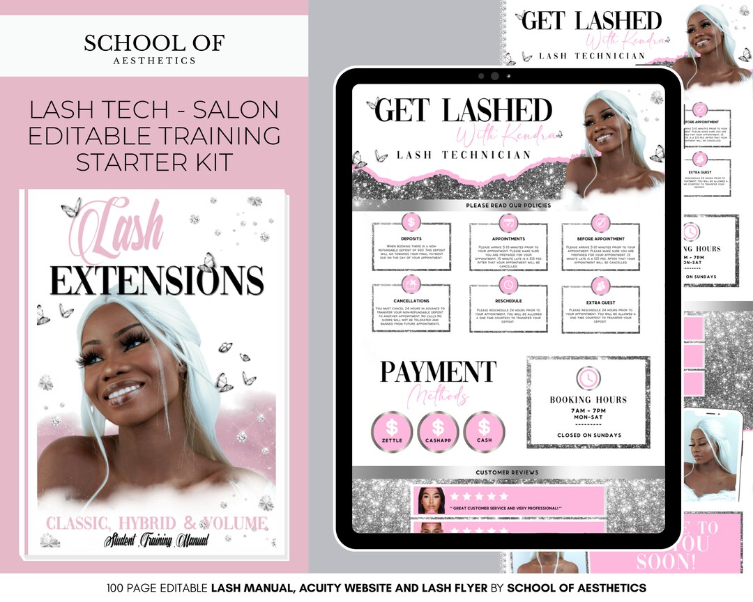 Lash Tech Training Kit, Lash Manual, Lash Acuity Site, Lash Social ...
