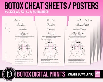 Botox Cheat Sheets - Etsy